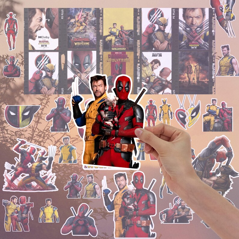 Deadpool Wolverine Sticker Bundle Deadpool Wolverine PNG JPG Digital ...