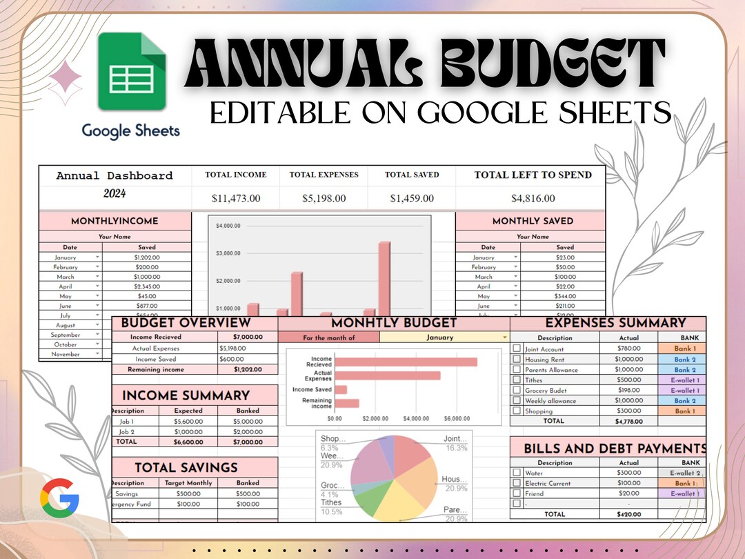 BUDGET Tracker Spreadsheet, EDITABLE, Easy CHEAP Tracker, Budget ...