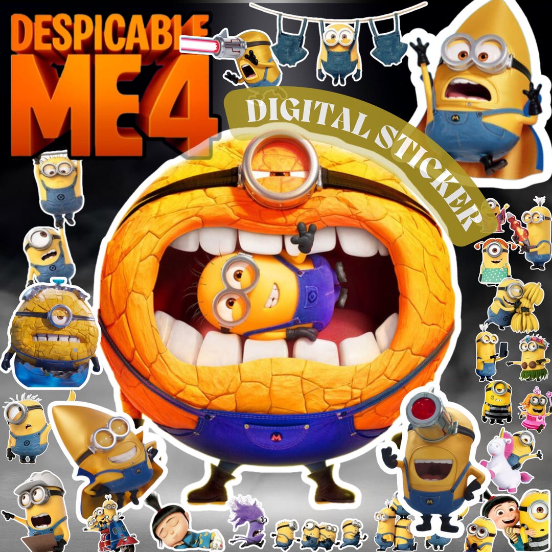 Despicable Me Sticker Bundle Minions Png 150 Mega Minions AFFORDABLE ...