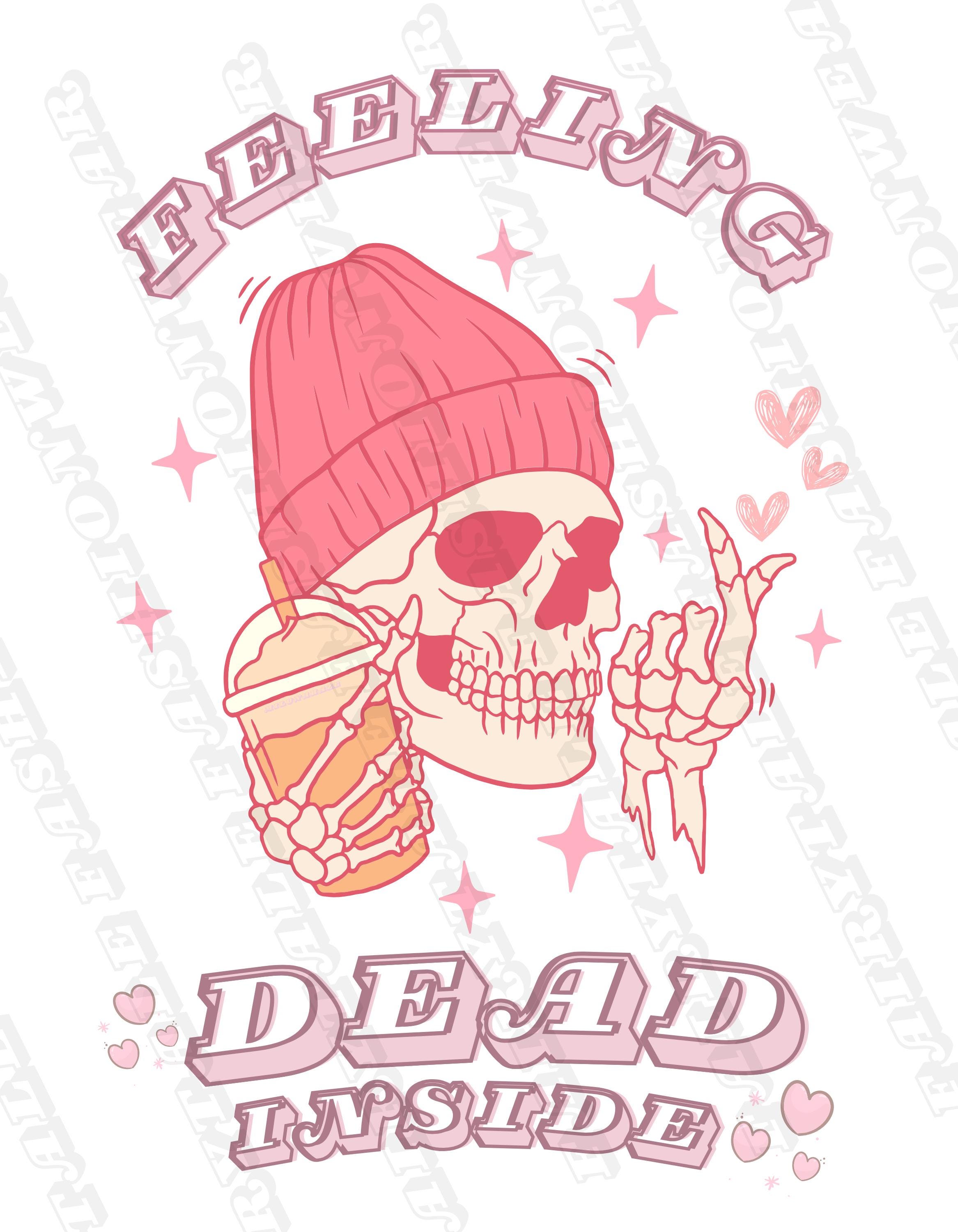 Feeling Dead Inside PNG SVG PDF Digital Download, Funny Skeleton Png ...