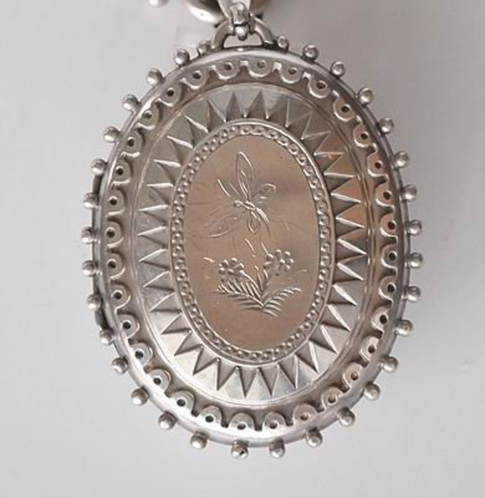 Sterling Silver Locket and Chain - Etsy