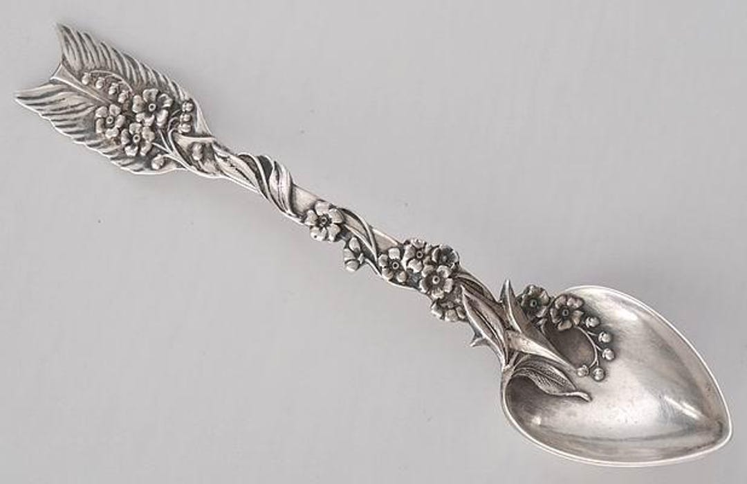 Sterling Silver Heart and Arrow Spoon - Etsy