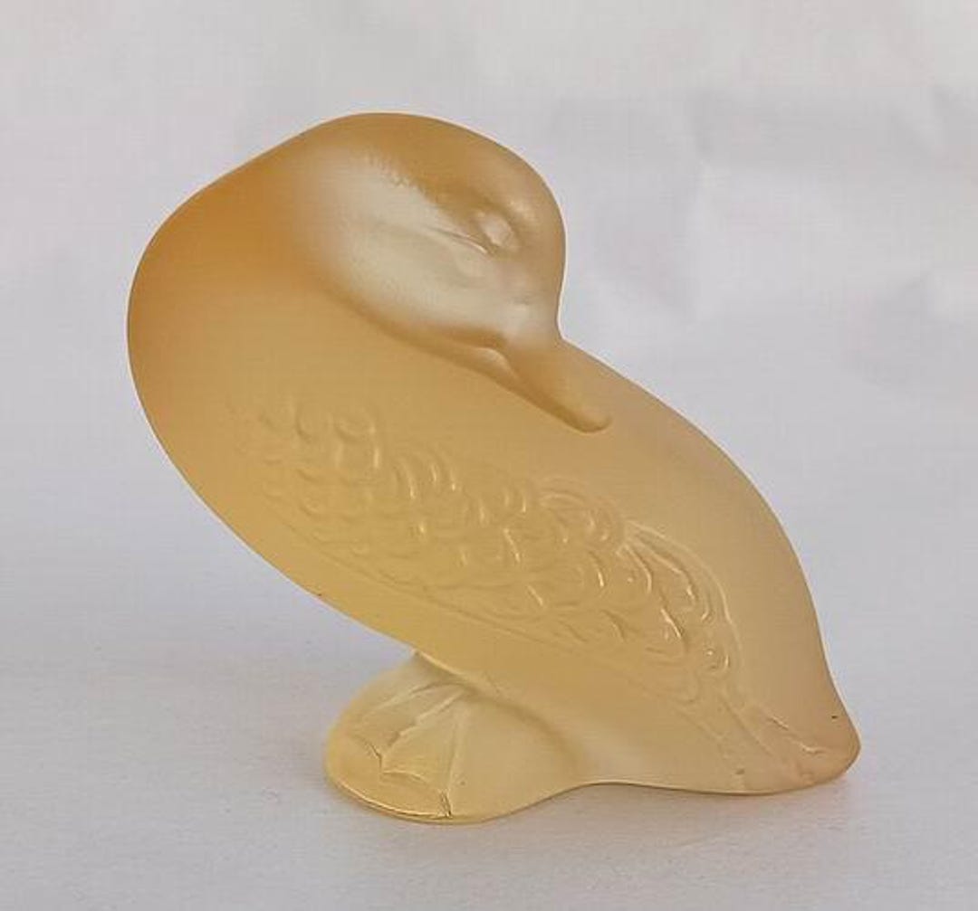 Lalique Amber Duck - Etsy