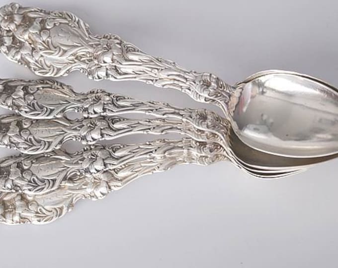 Antique Pattern"bead 1880" by Whiting Sterling Silver Bon Bon Spoon - 4 ...