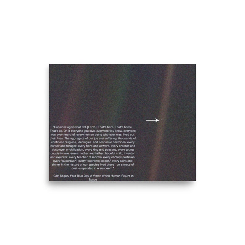 The Pale Blue Dot Print, Carl Sagan Quote, Poster, Print, Inspirational ...