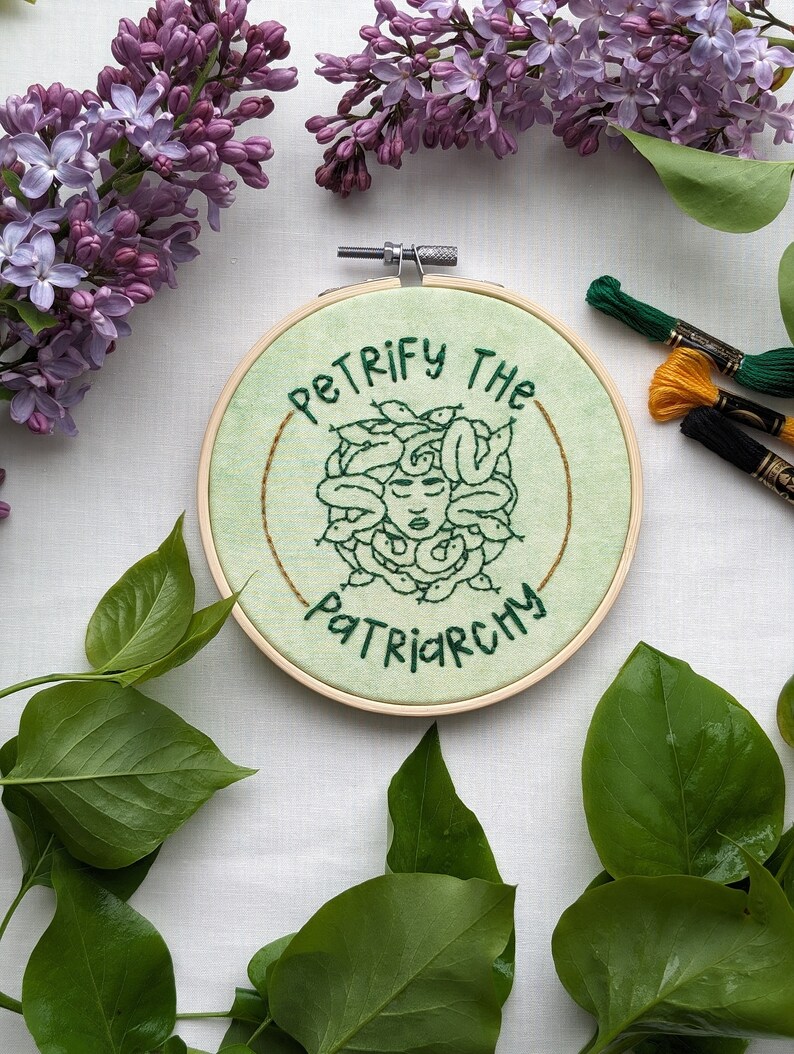 Petrify the Patriarchy Embroidery Pattern PDF Download - Etsy