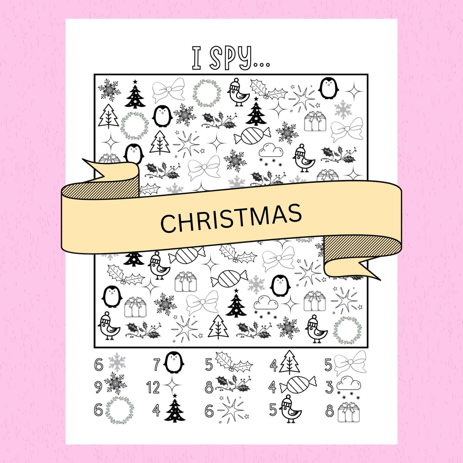 I Spy Holiday Printables - Etsy
