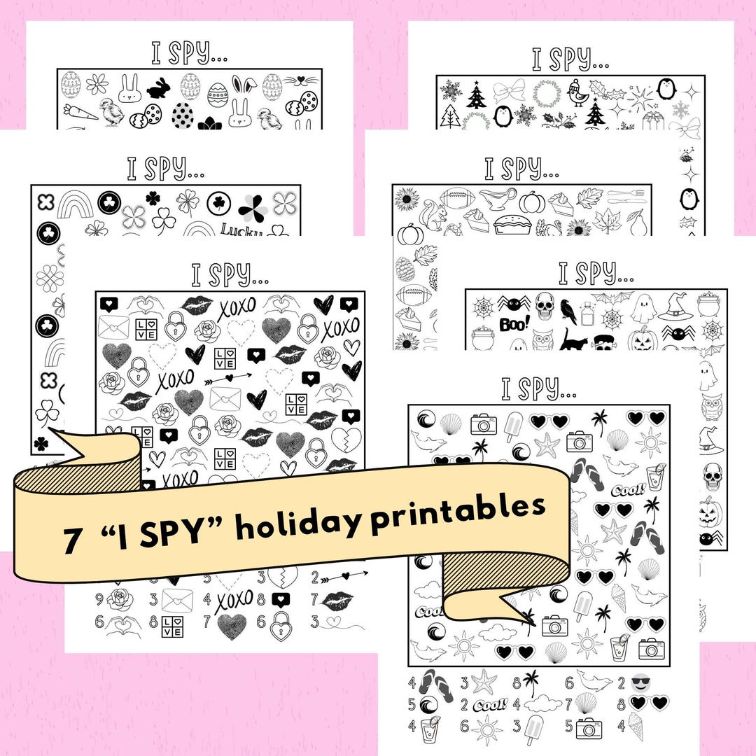 I Spy Holiday Printables - Etsy