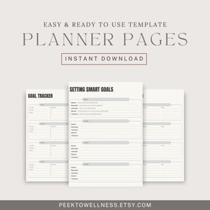 Goal Planner Printable, Goal Setting, Goal Tracker, Productivity ...