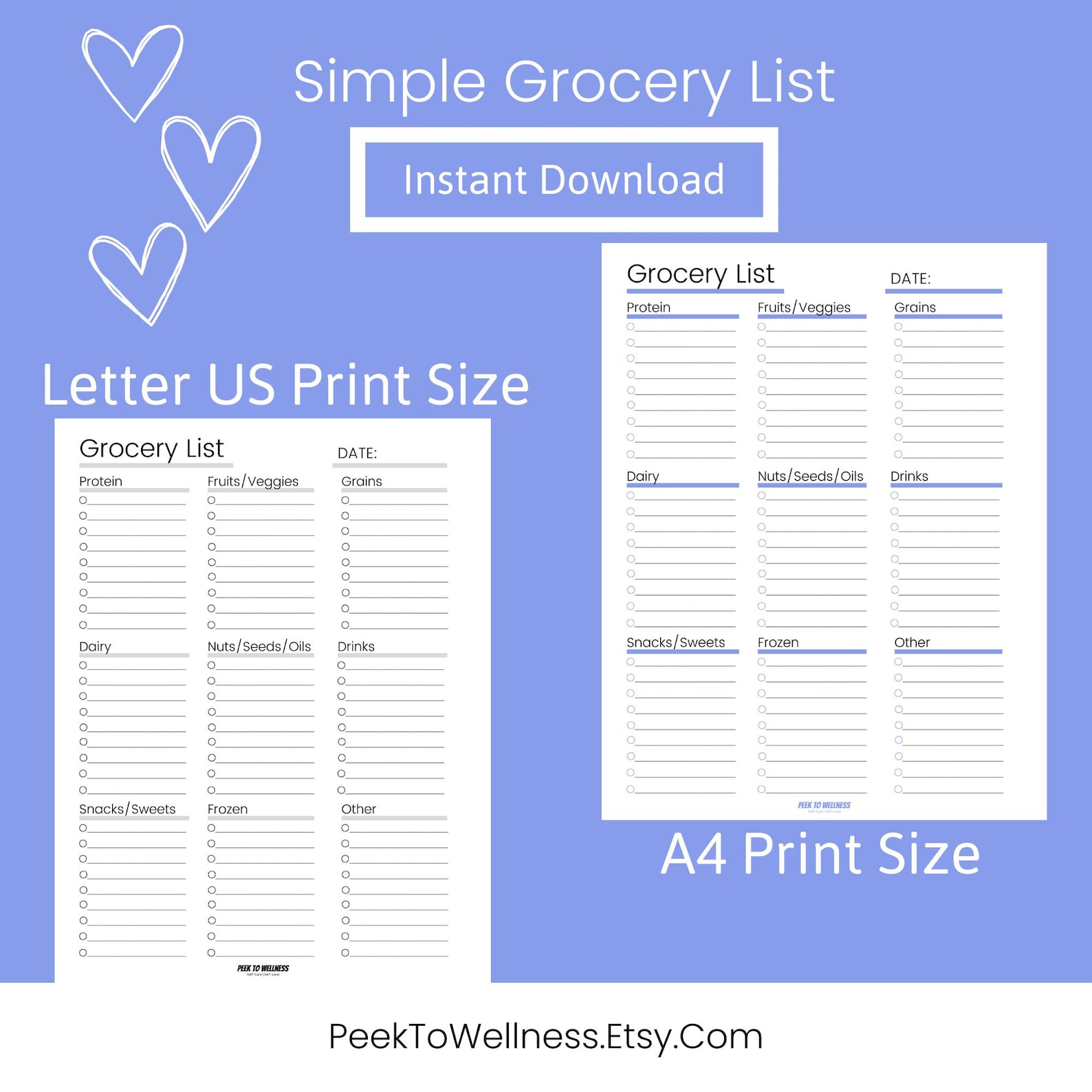 Simple Grocery List | Grocery Shopping, Food List, Meal Planning ...