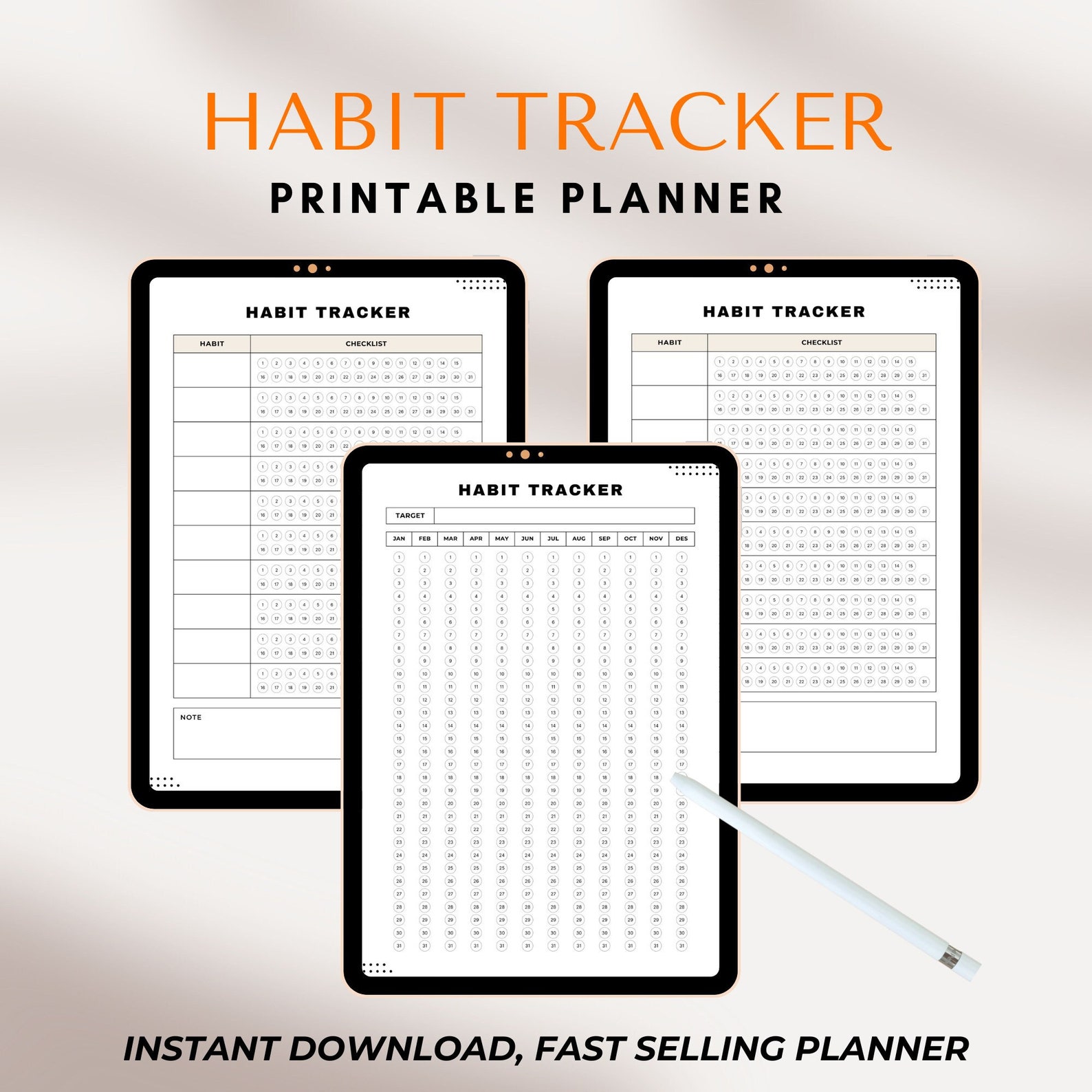2024 Habit Tracker Printable,habit Tracker Digital Yearly, Monthly ...