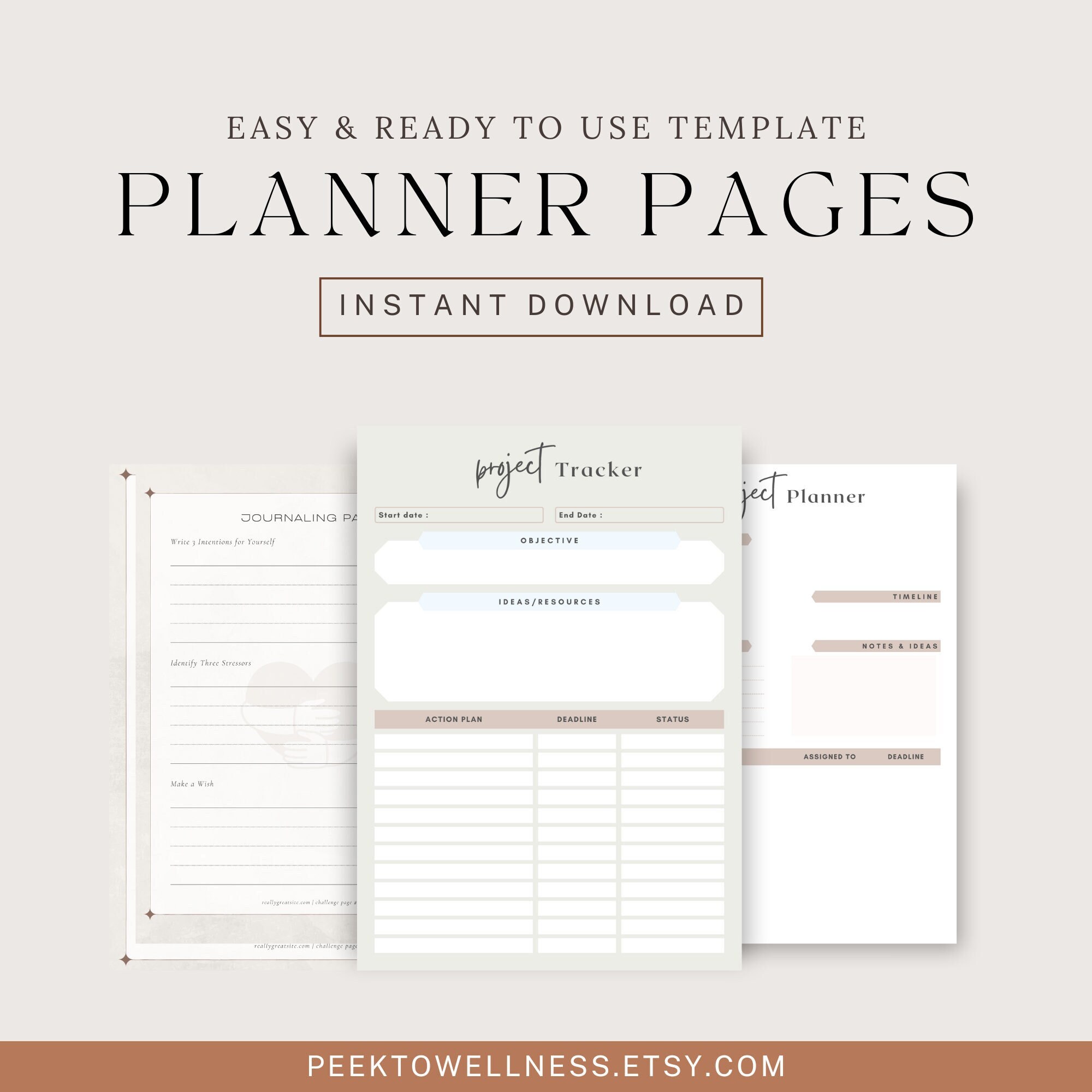 Project Planner Printable, Productivity Planner, Task Tracker, College ...