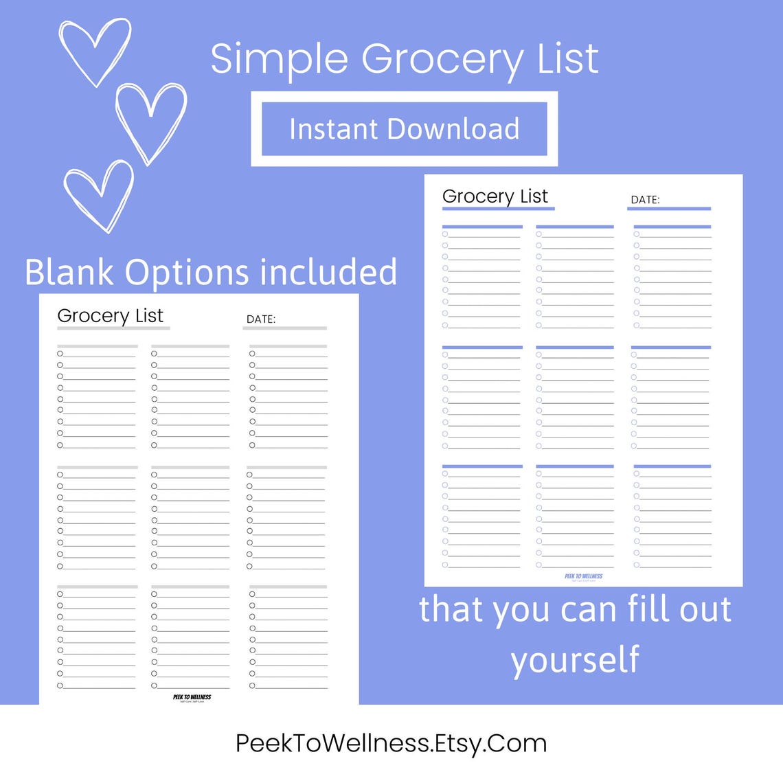 Simple Grocery List | Grocery Shopping, Food List, Meal Planning ...