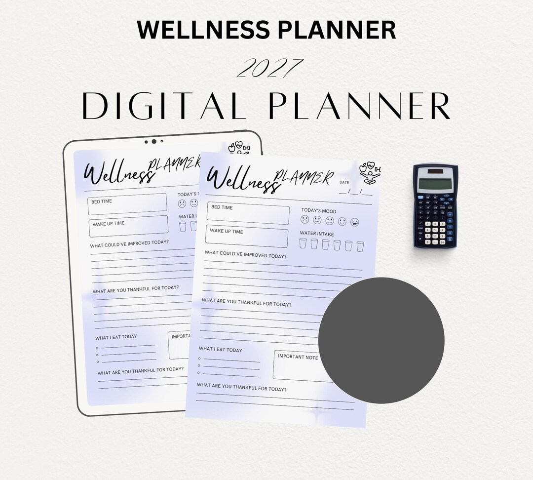 Wellness Planner | Self-care Journal | Fitness Tracker | Wellness ...