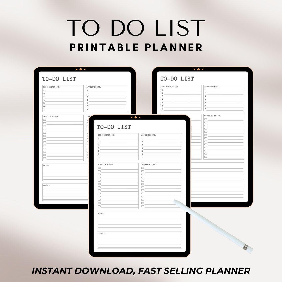 To Do List Printable to Do List Bundle to Do List Planner Page ...