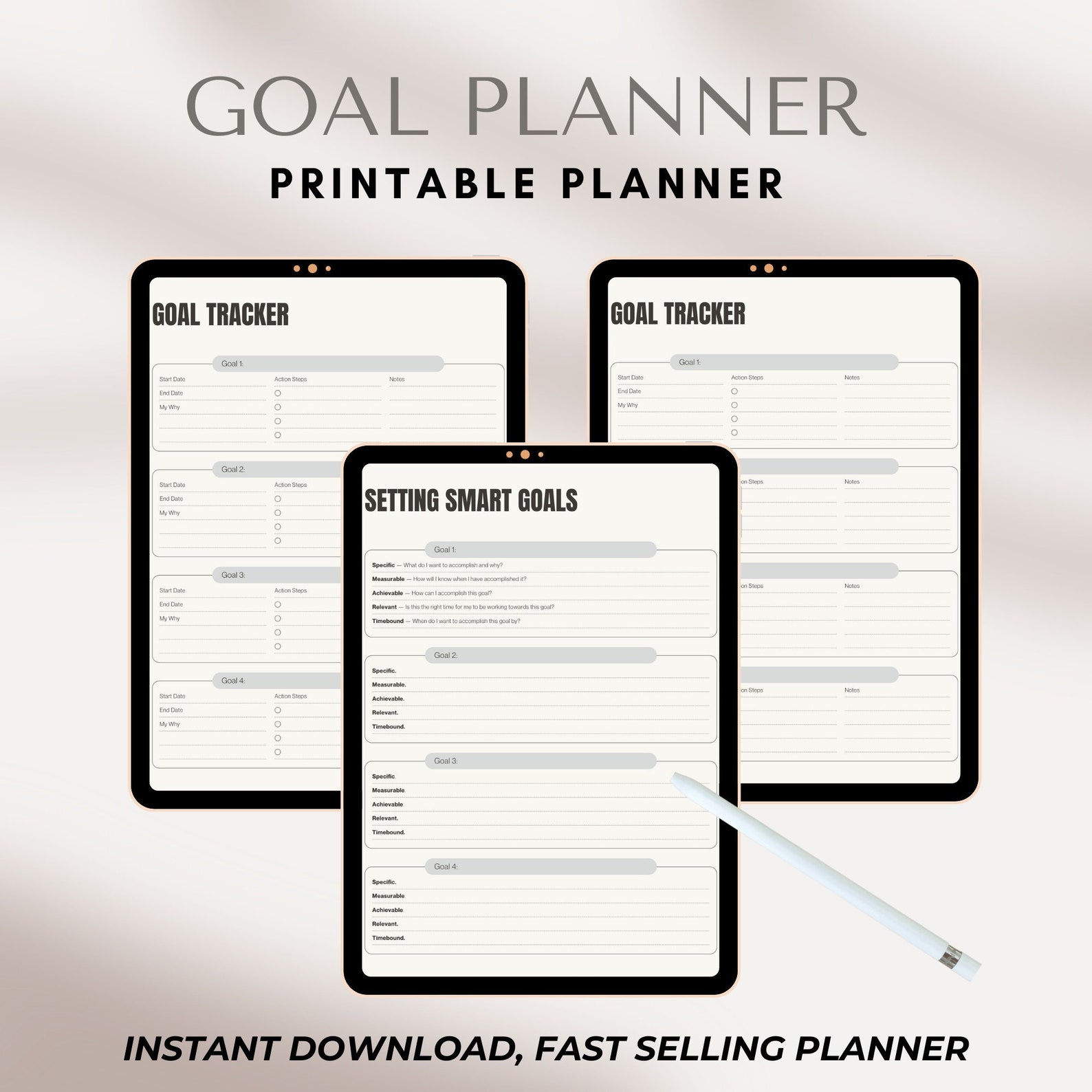 Goal Planner Printable, Goal Setting, Goal Tracker, Productivity ...