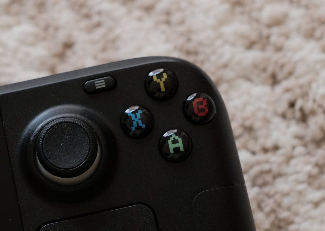 Steam Deck Replacement DIY Custom Buttons Xbox Coloured Pixel Font OLED ...