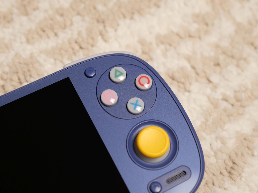 Retroid Pocket 5 RP5/ Flip 2 / 4 Pro Grey ABXY Buttons With Playstation ...