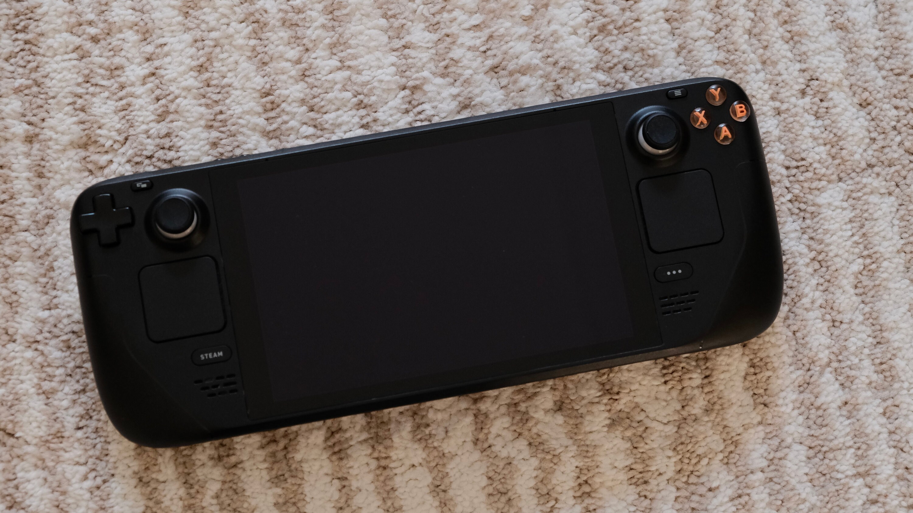 Steam Deck Clear Buttons 3D Neo Orange Text OLED & LCD Compatible Steam ... Steam Deck Clear Buttons 3D Neo Orange Text OLED & LCD Compatible Steam ...