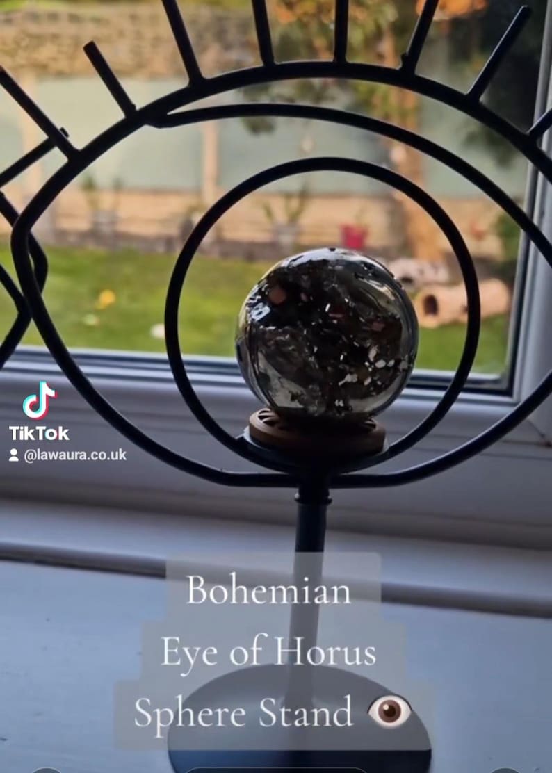 Bohemian Eye of Horus Sphere Stand - Etsy