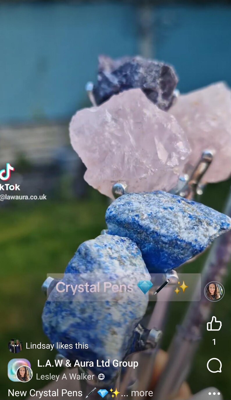 Crystal Pens: Amethyst, Rose Quartz, Lapis, Citrine - Etsy UK