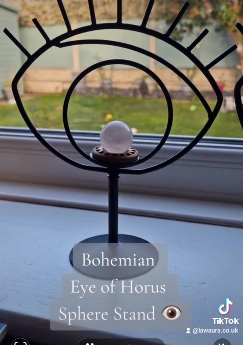 Bohemian Eye of Horus Sphere Stand - Etsy