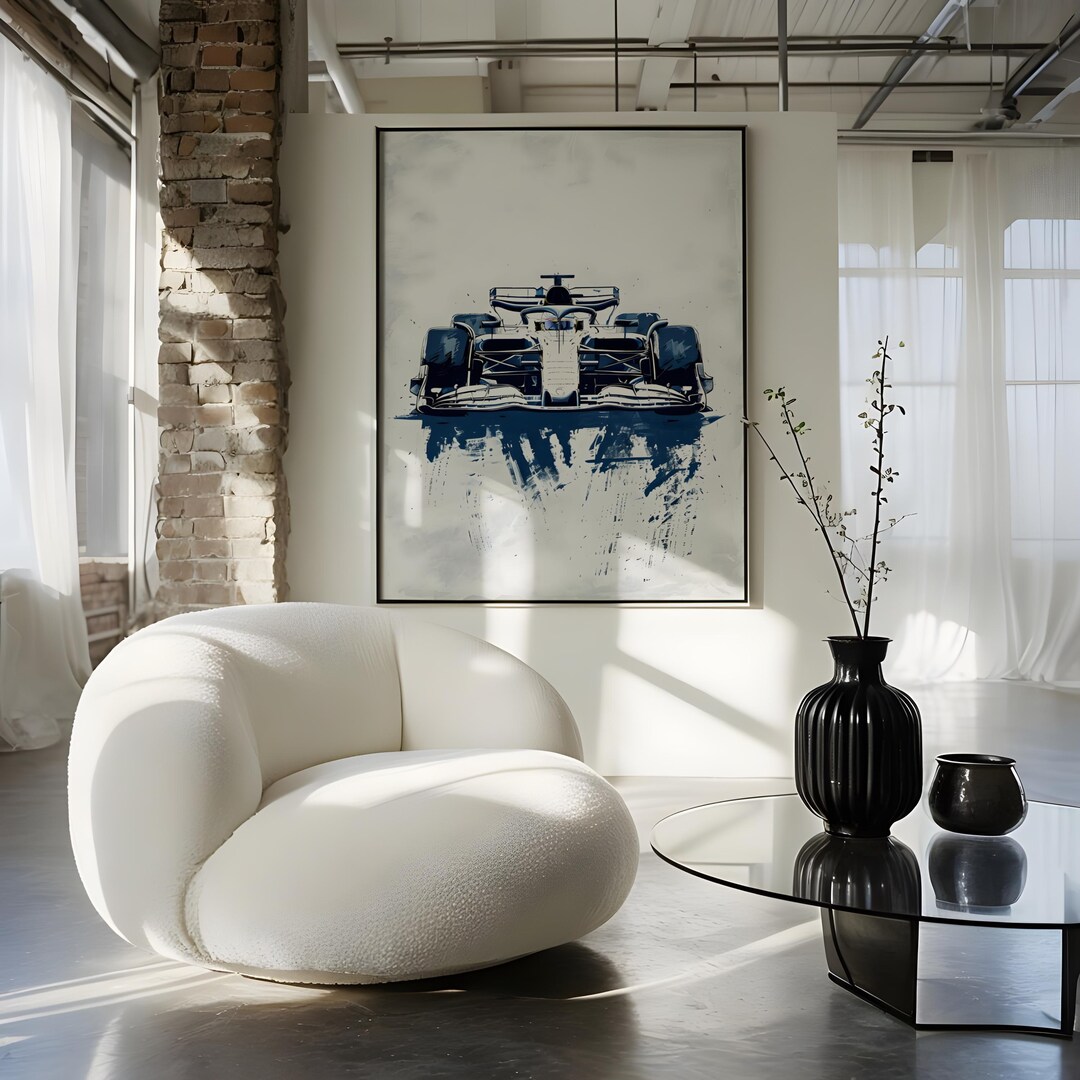 F1 Digital Wall Art, Bold F1 Racing Printable Decor, Modern Motorsport ...