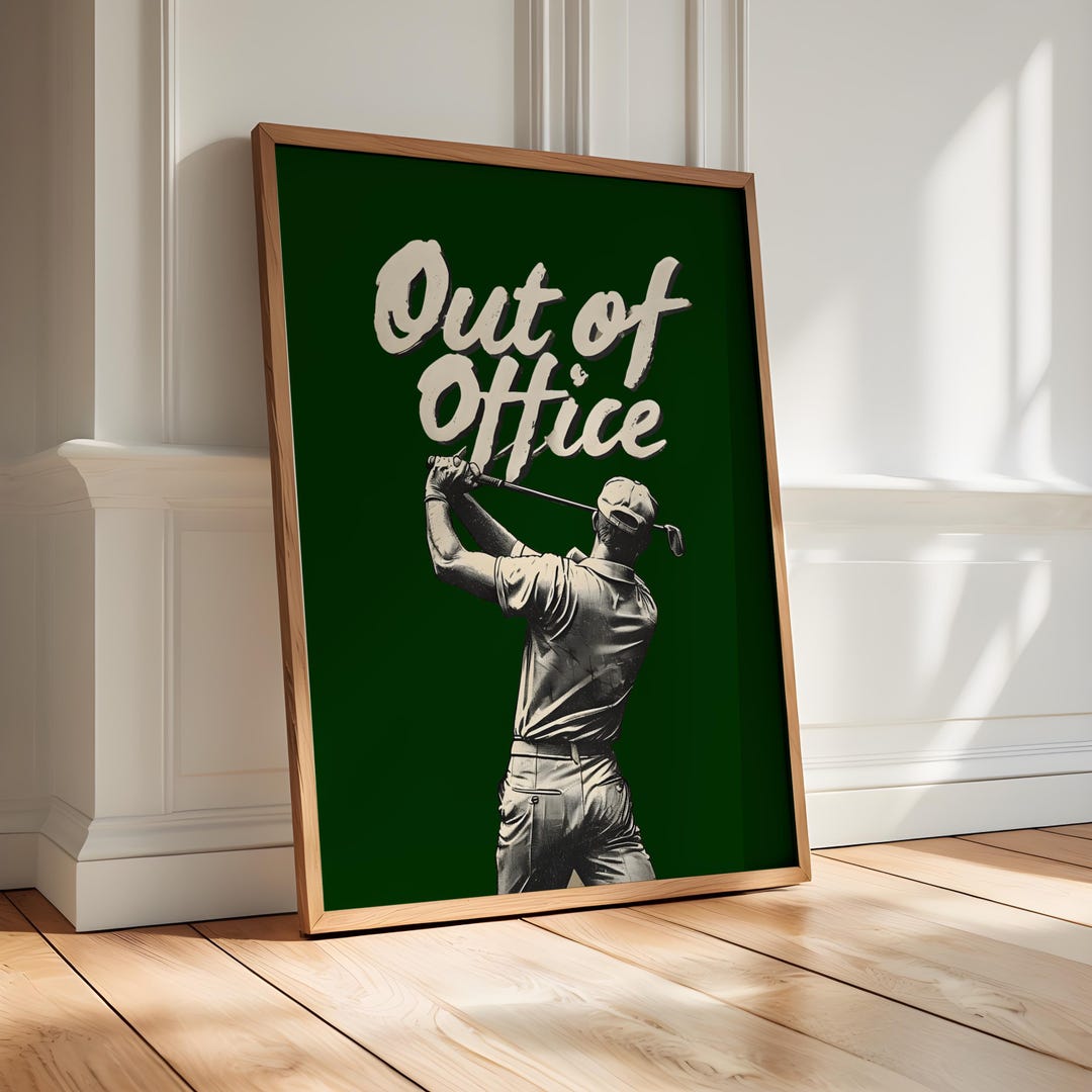 Out of Office Golf Wall Art,golf Gift Printable,swing Club Golf Wall ...