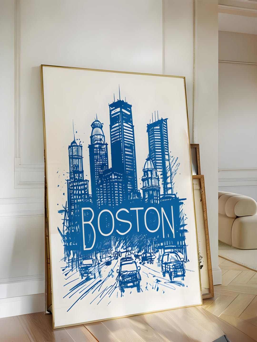 BOSTON Skyline Poster - Boston Wall Art, Boston Skyline Prints, Boston ...