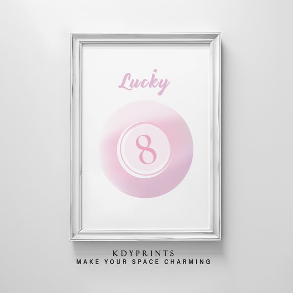 Pink Pool Ball Art - Etsy