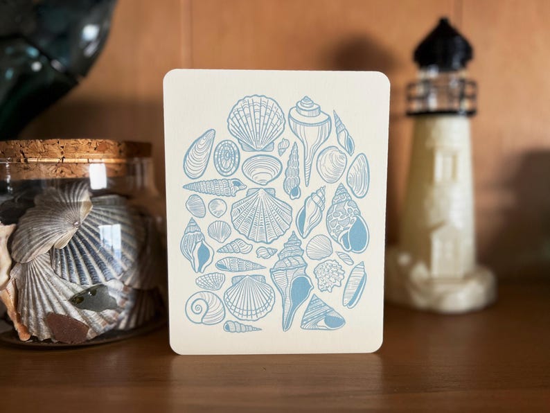 A2 or A7 - She Collects Seashells by the Seashore, Blank Greeting Card ...