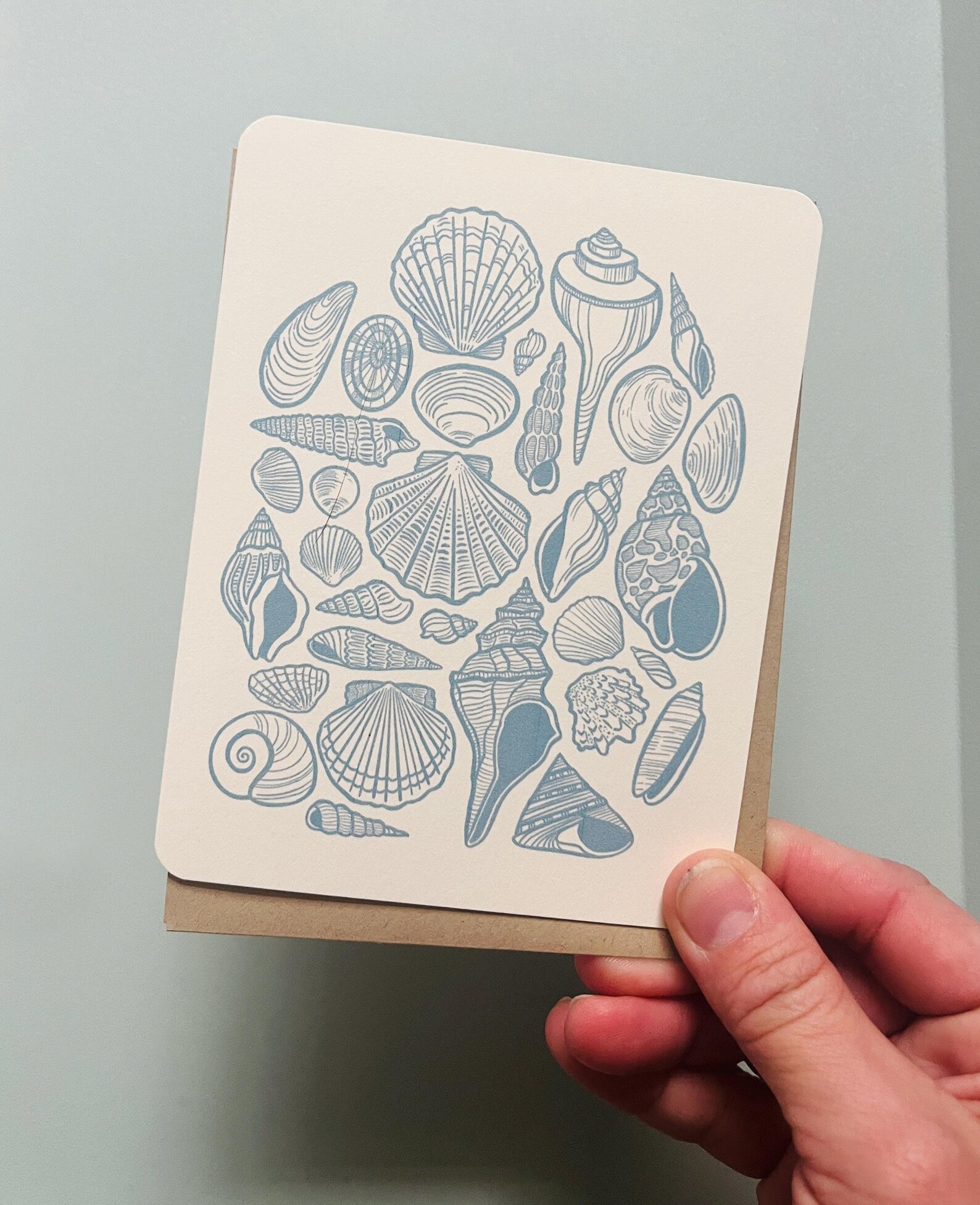 A2 or A7 - She Collects Seashells by the Seashore, Blank Greeting Card ...