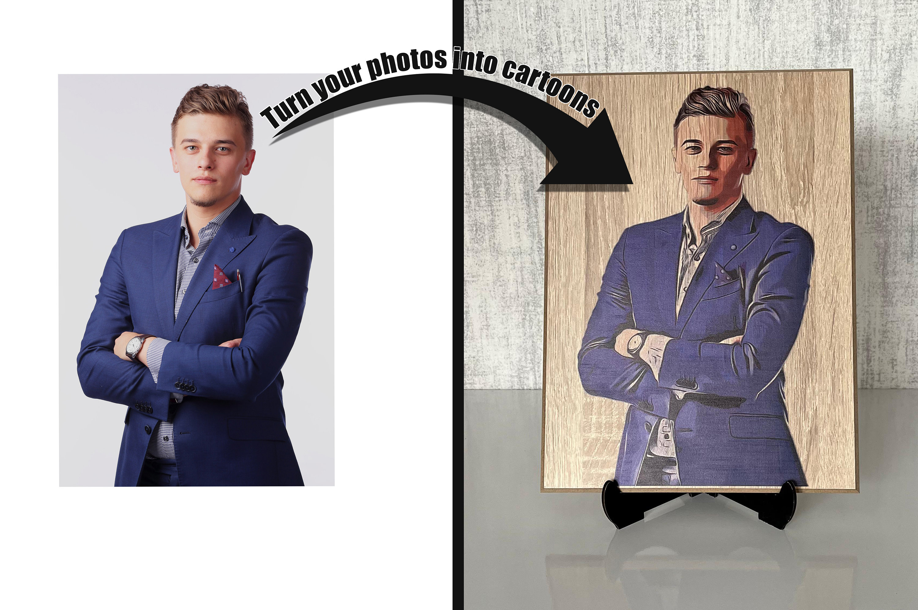 Wood Art Tablo, Photo Customized on Wood, Painting Wall Hanging, Custom ...