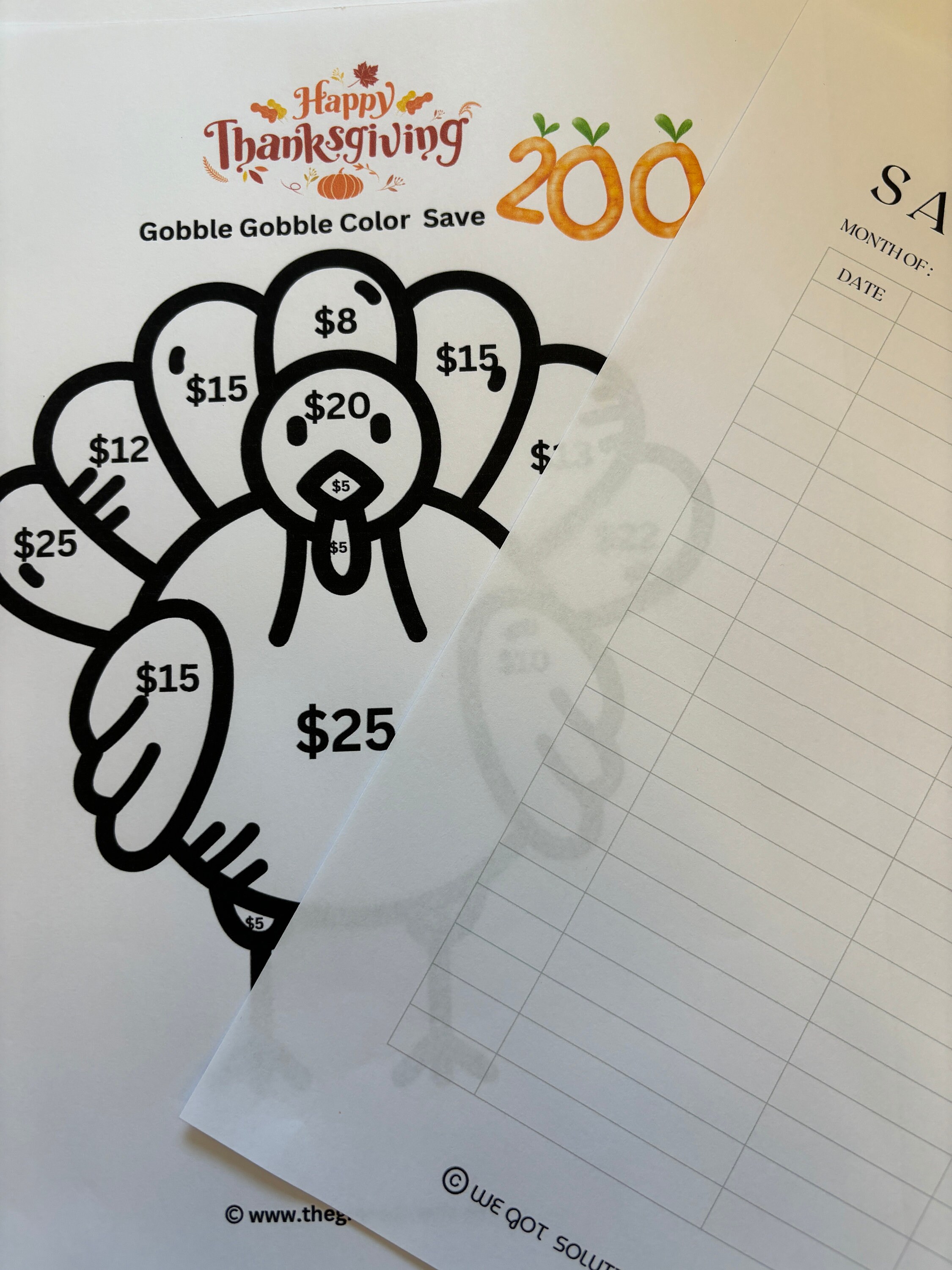 Thanksgiving Savings Challenge Bundle - Etsy