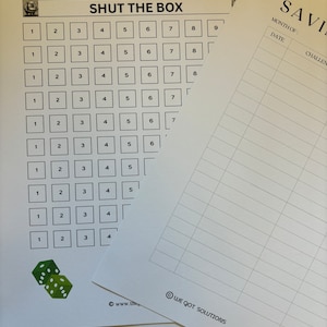 Shut the Box Savings Challenge Bundle - Etsy