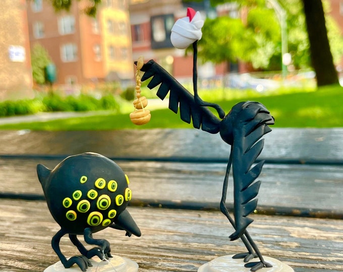 Lobotomy Corporation: Judgement Bird and Big Bird Polymer Clay Figurine ...