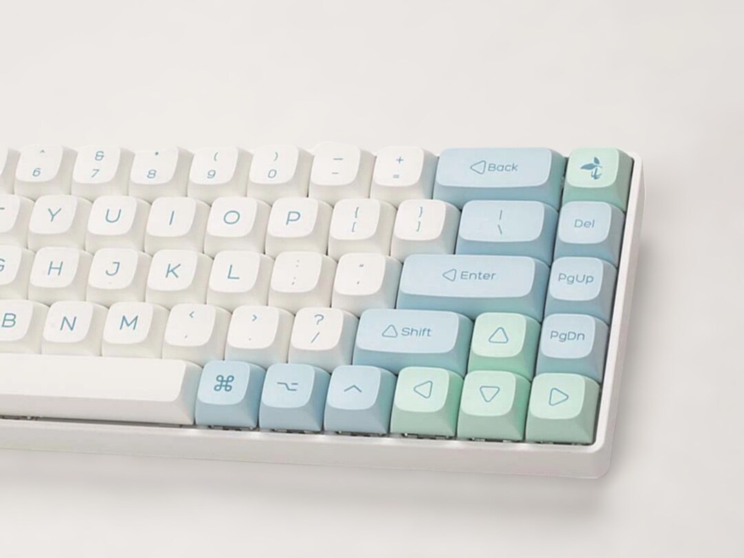 135 Keys Ice Crystal Mint Keycaps XDA Profile PBT Dye-sub Keycaps for ...