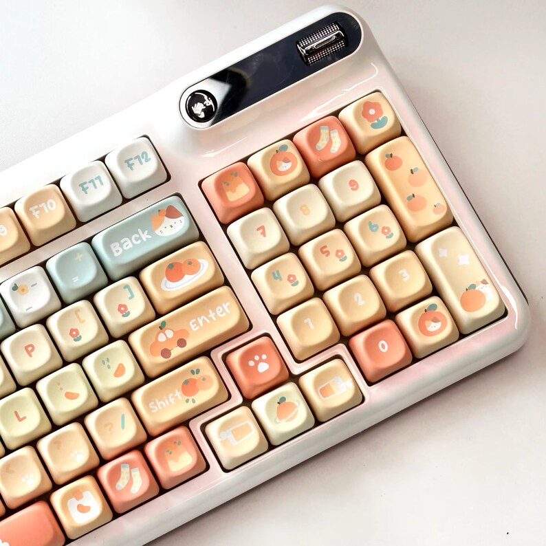 Orange Soda Keycap Set 131 Keys XOA Profile PBT Five-sided Heat ...