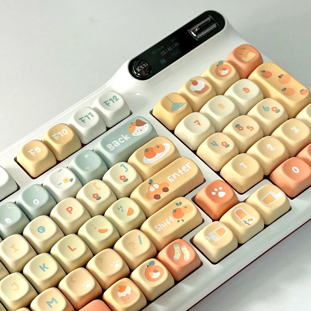 Orange Soda Keycap Set 131 Keys XOA Profile PBT Five-sided Heat ...