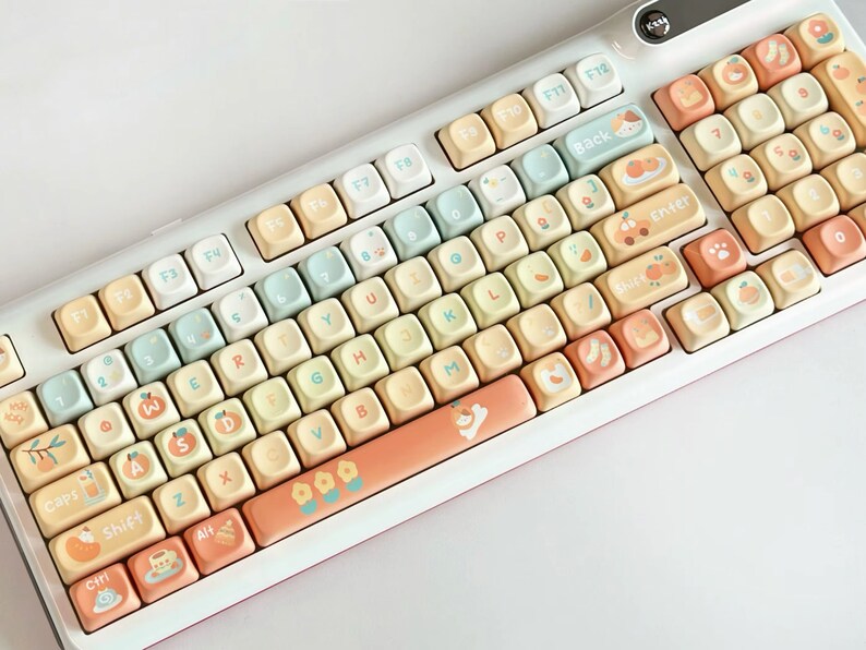 Orange Soda Keycap Set 131 Keys XOA Profile PBT Five-sided Heat ...