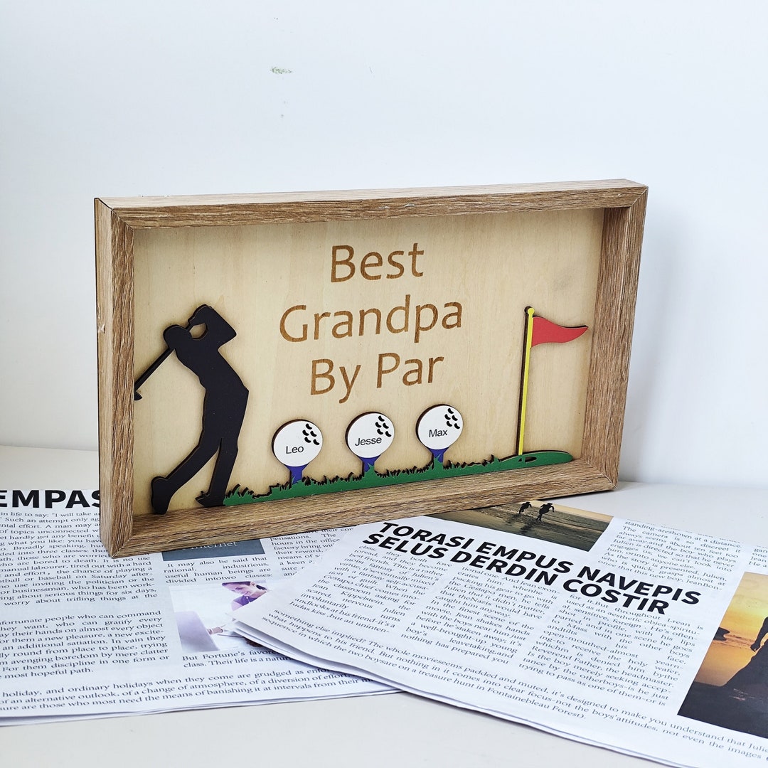 Best Dad by Par Sign, Fathers Day Gift, Personalized Golf Name Sign ...