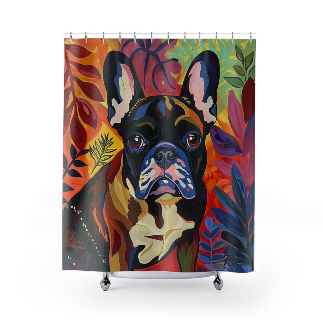 French Bulldog Fine Art Shower Curtain - Stylish Bathroom Decor - Etsy