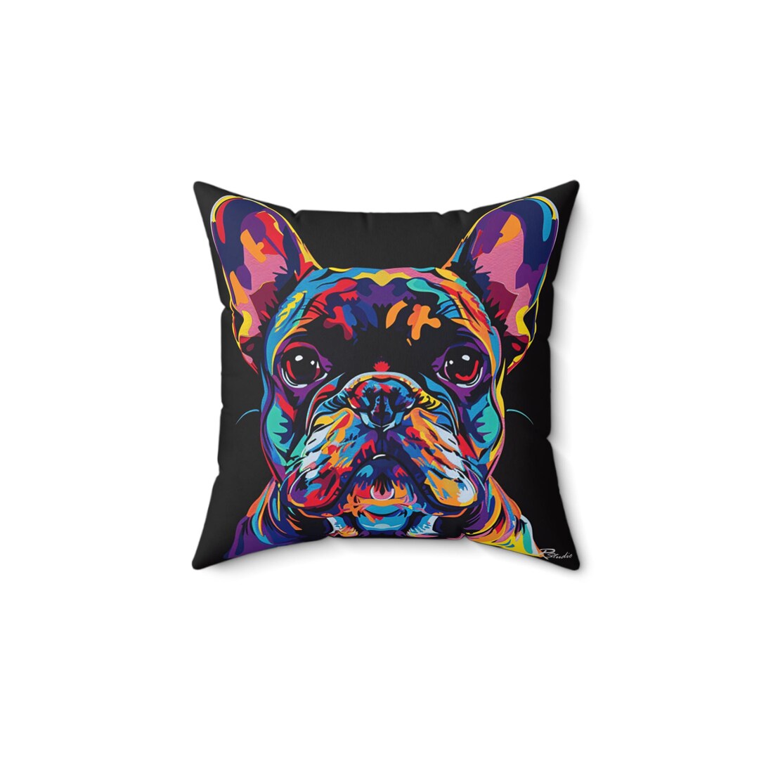Modert Rock Album Cover Art Inspired French Bulldog Multi-colored and ...