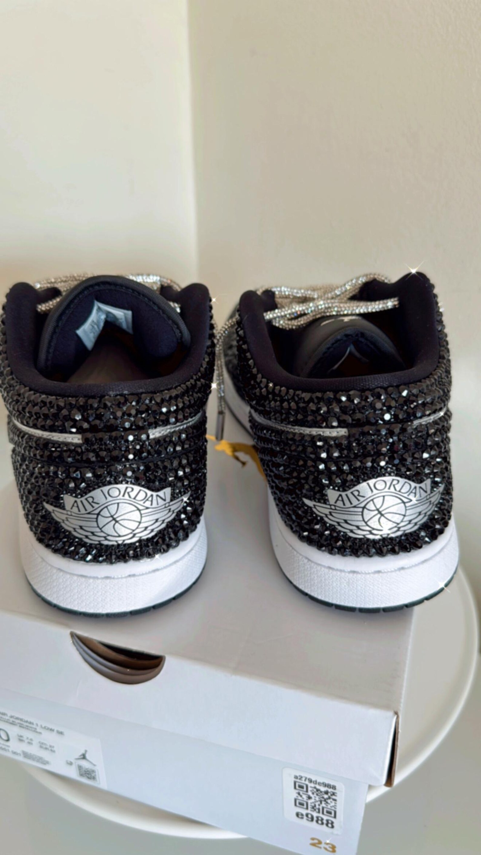Custom Rhinestone Jordan 1 Lows, Dunks Sneakers: Bedazzled Nikes - Etsy