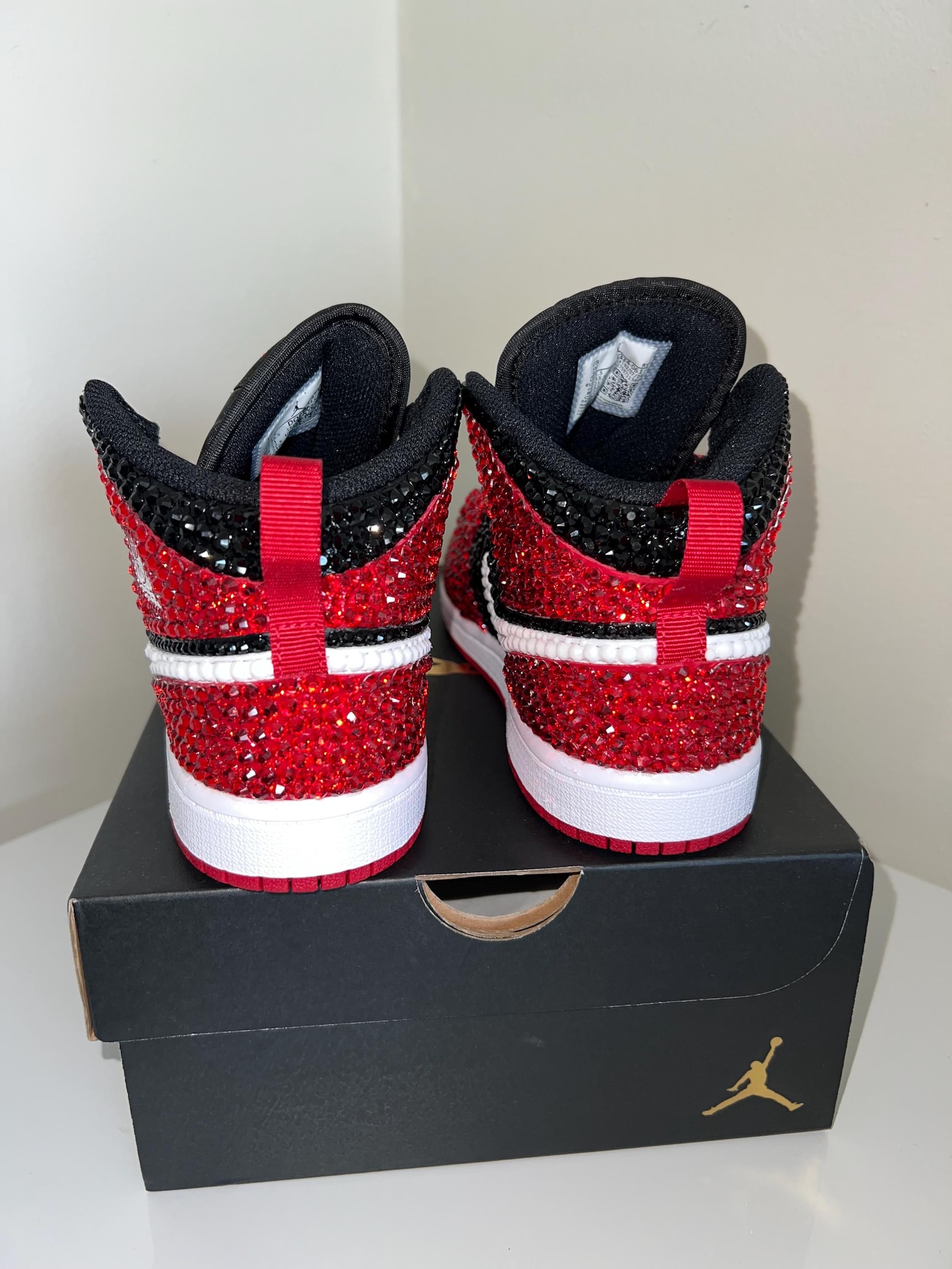 Kids Customized, Blinged, Authentic Jordan 1s, Rhinestone Sneakers ...
