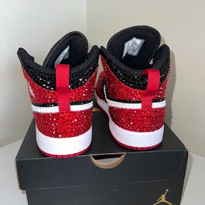 Kids Customized, Blinged, Authentic Jordan 1s, Rhinestone Sneakers ...