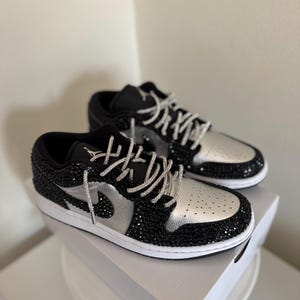 Custom Rhinestone Jordan 1 Lows, Dunks Sneakers: Bedazzled Nikes - Etsy