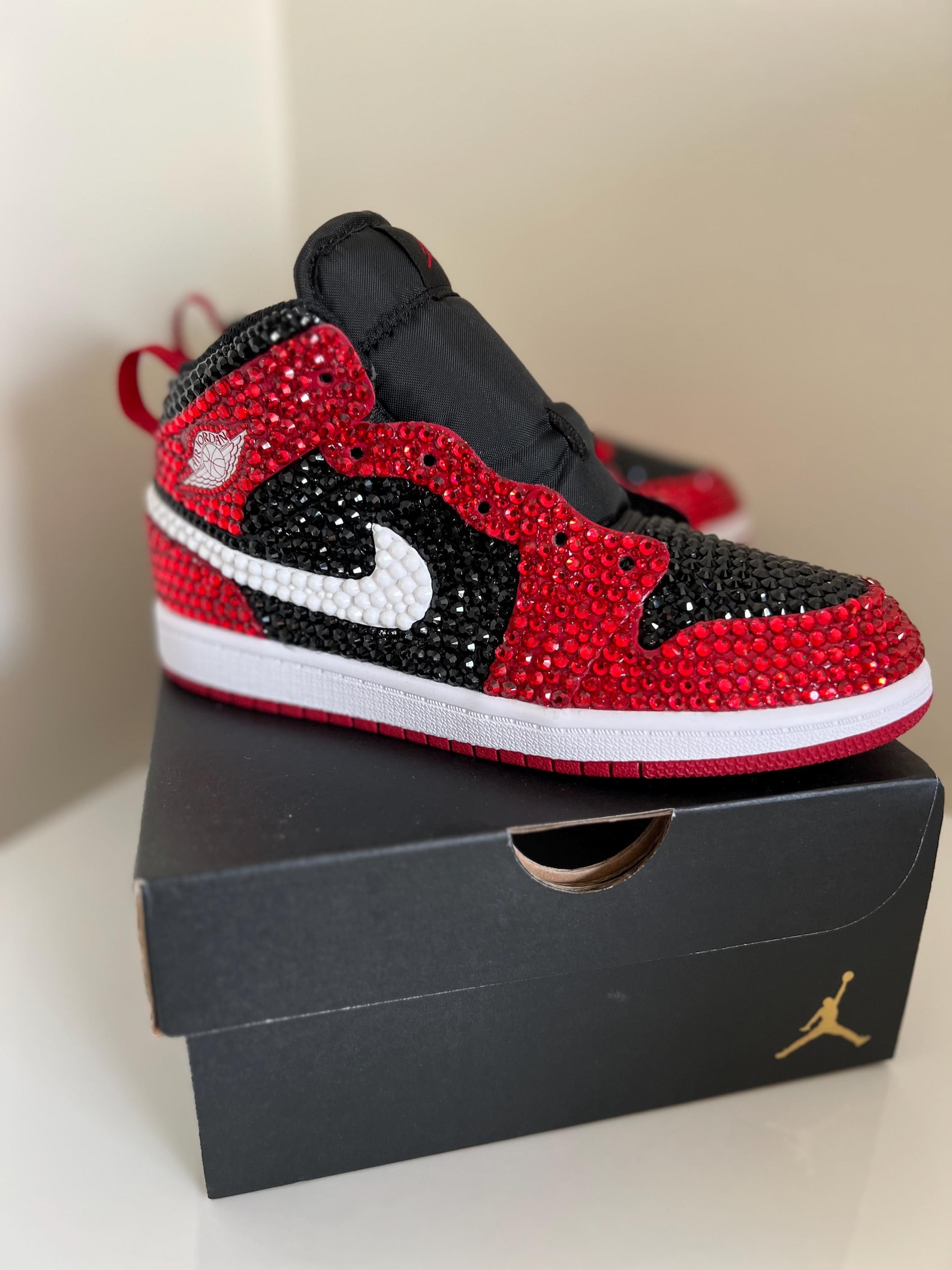 Kids Customized, Blinged, Authentic Jordan 1s, Rhinestone Sneakers ...
