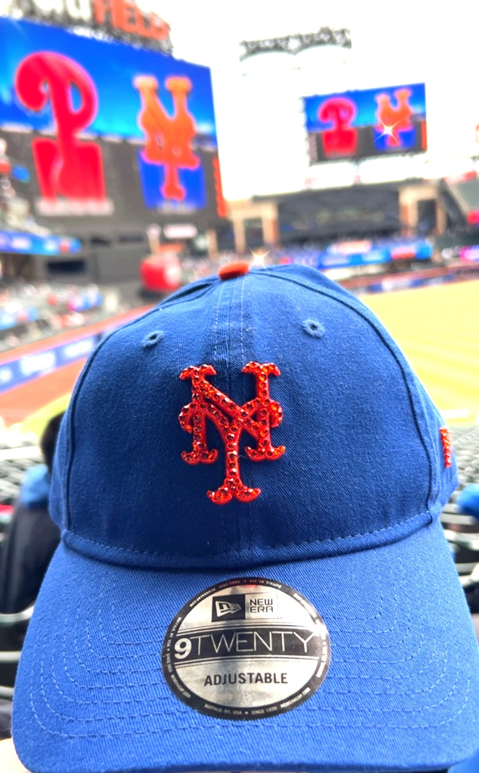 Bedazzled New Era New York Mets MLB Core Classic 9TWENTY Adjustable Cap ...