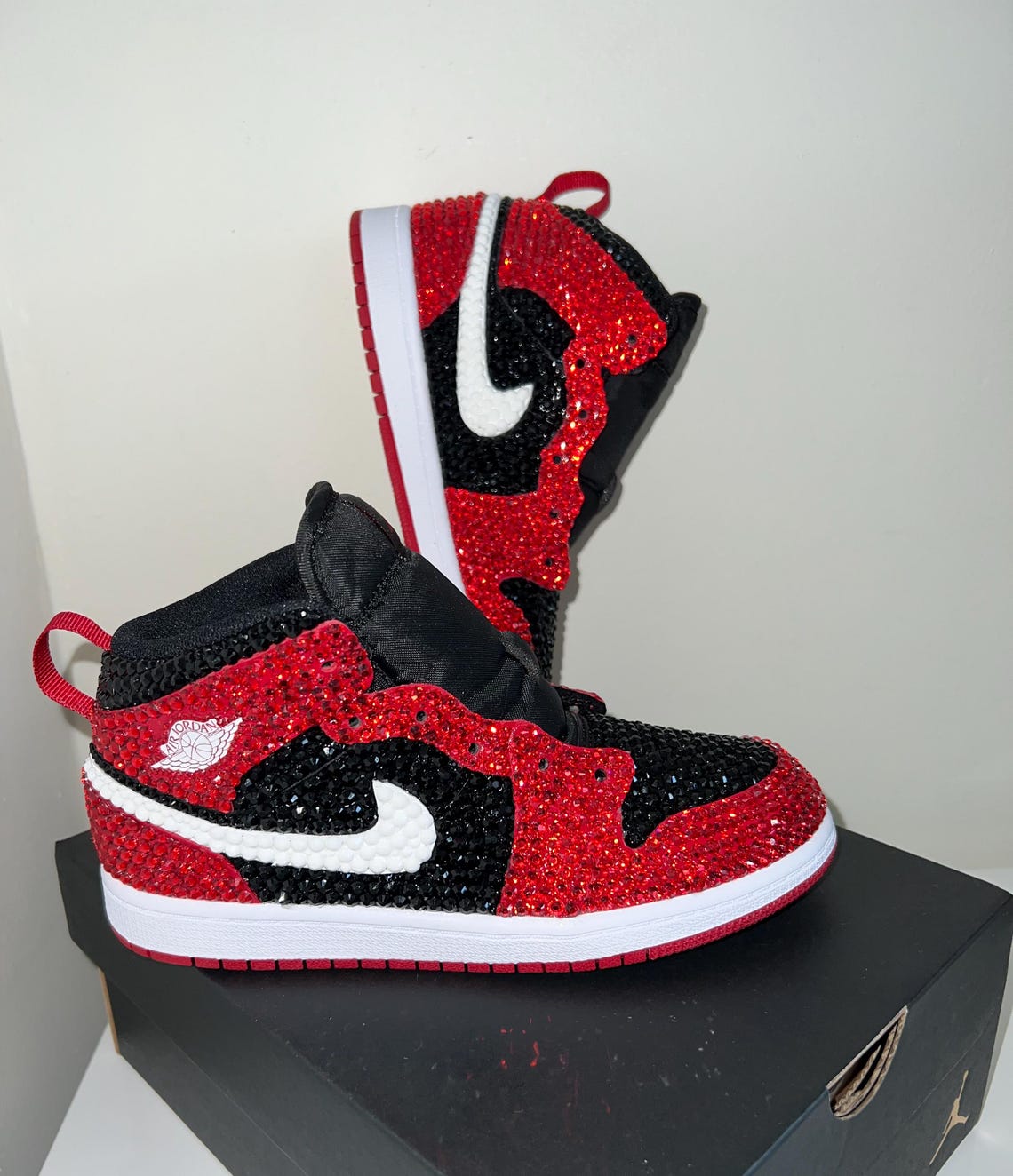 Kids Customized, Blinged, Authentic Jordan 1s, Rhinestone Sneakers ...